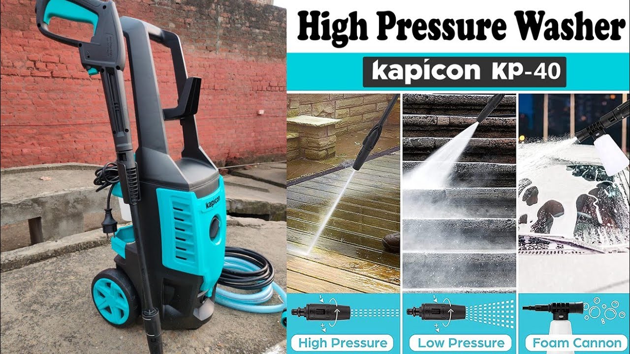 Kapicon KP-40 High Pressure Car Washer Machine - YouTube