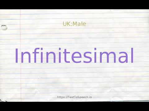 How to pronounce infinitesimal - YouTube