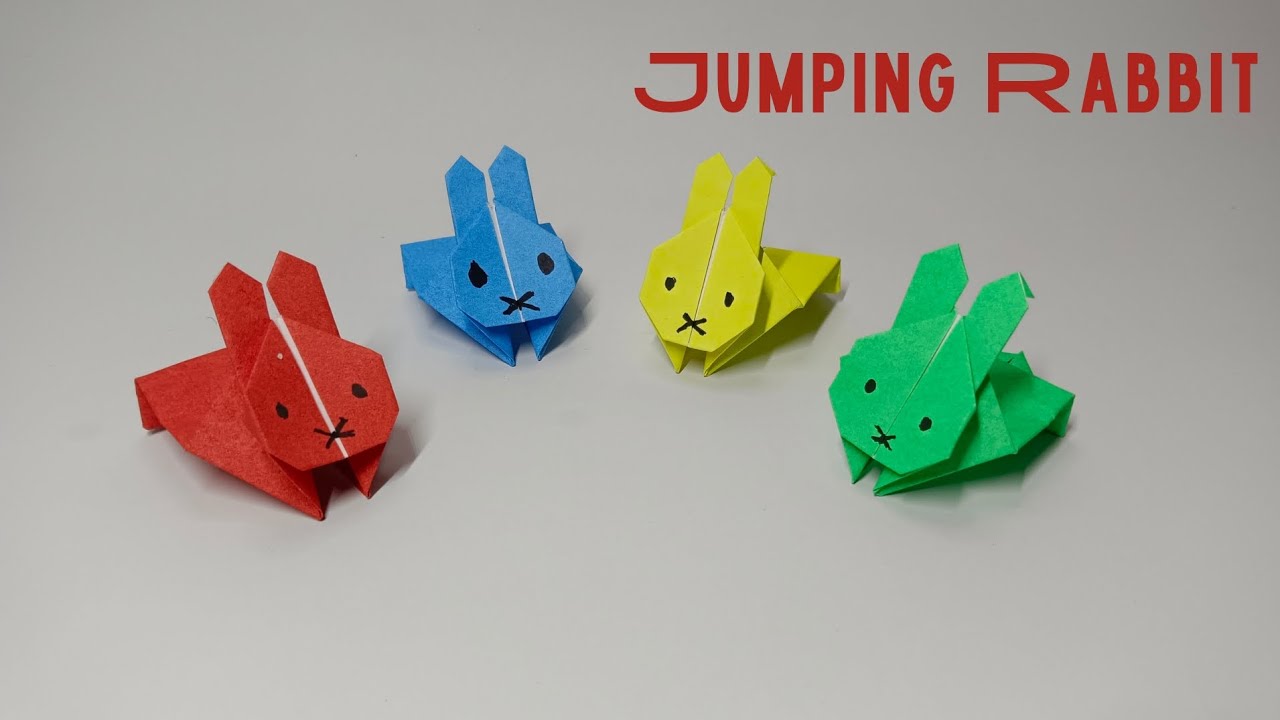 Origami Jumping Rabbit / Origami Kelinci Melompat - YouTube