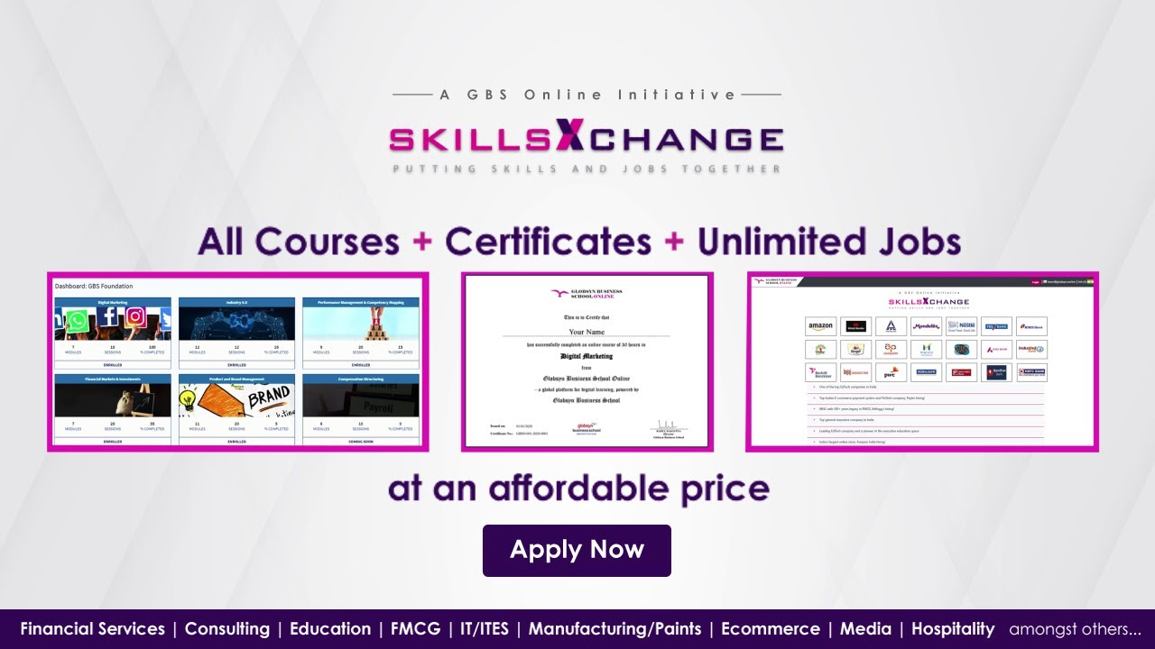 SkillsXchange - Connecting Skills with Jobs | GBS Online - YouTube
