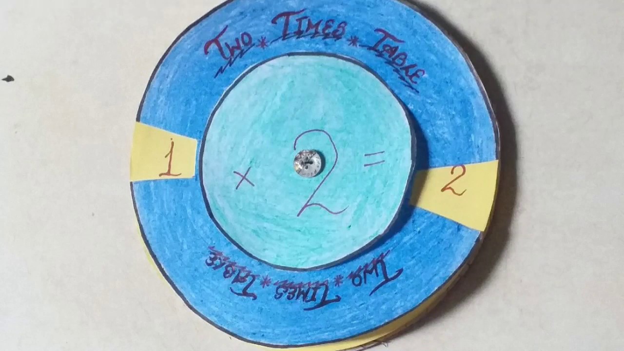 Multiplication table wheel|| Mathematics project work || - YouTube