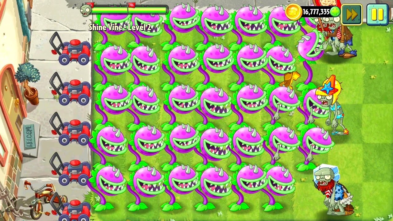 THE SHINE VINE EVENT BATTLE _CONSISTING OF 5 BATTLES_PLANT VS ZOMBIES 2 ...