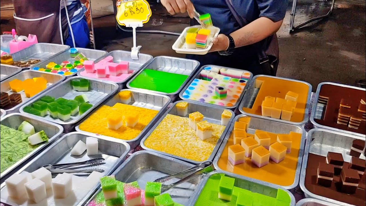Colorful Jelly | Thailand Street Food - Hungry Bear - YouTube