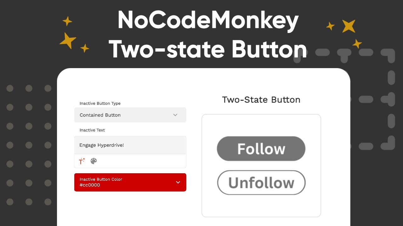 How to Use NoCodeMonkey's Two State Button in Your Adalo Apps - YouTube