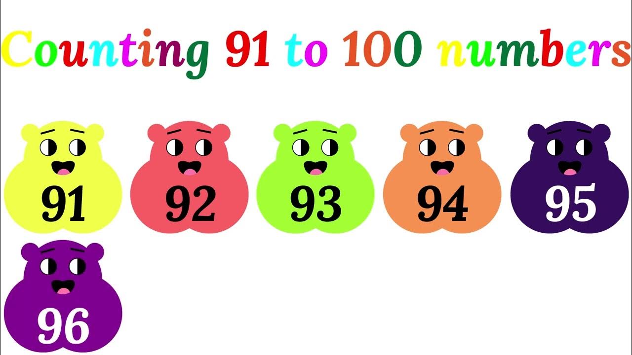 Counting 91 to 100 numbers for kids - YouTube