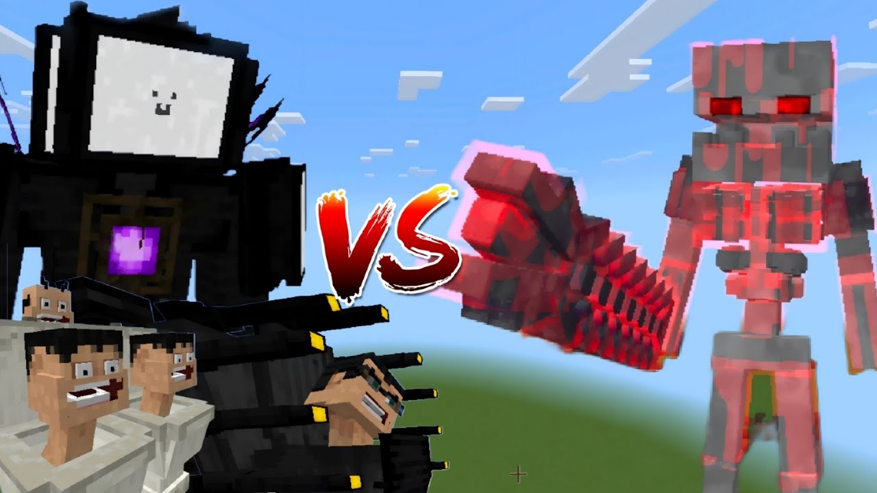 Prime skeleton boss VS tv titan , Ultimate battle in Minecraft Pocket ...