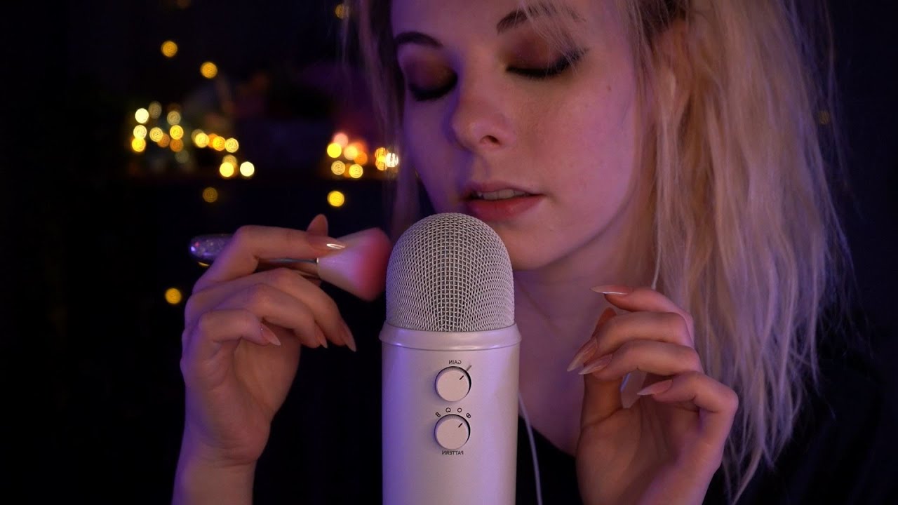 ASMR | "relax" & slow mic brushing - blue yeti, whispered - YouTube