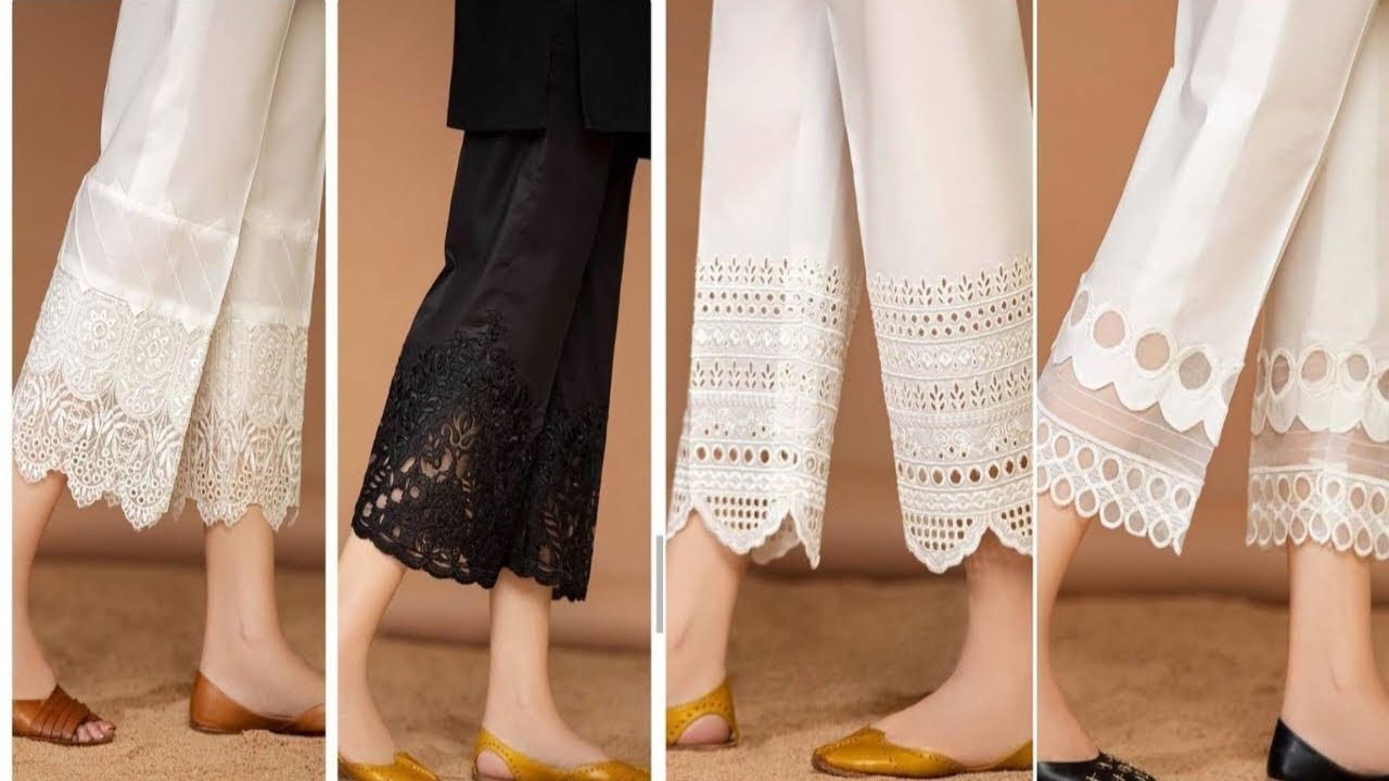 Latest Trouser Designs With Lace|Trendy Trouser Designs| Trouser design ...