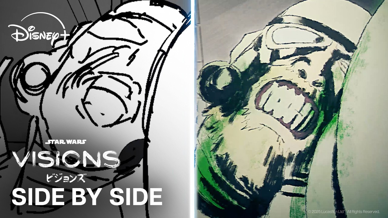 Star Wars Visions Volume 3 Side by Side | "BLACK” Behind the Scenes ...