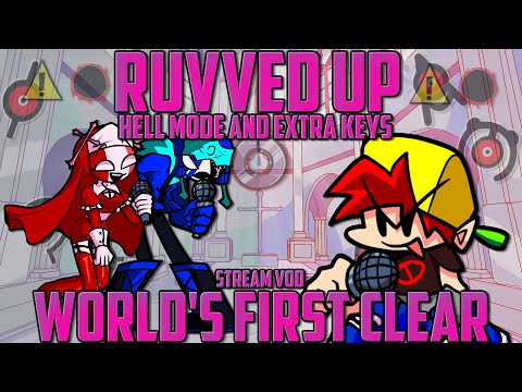 FIRST CLEAR IN THE WORLD! Ruvved Up HELL MODE with EXTRA KEYS! Friday Night Funkin' (Troll Chart)