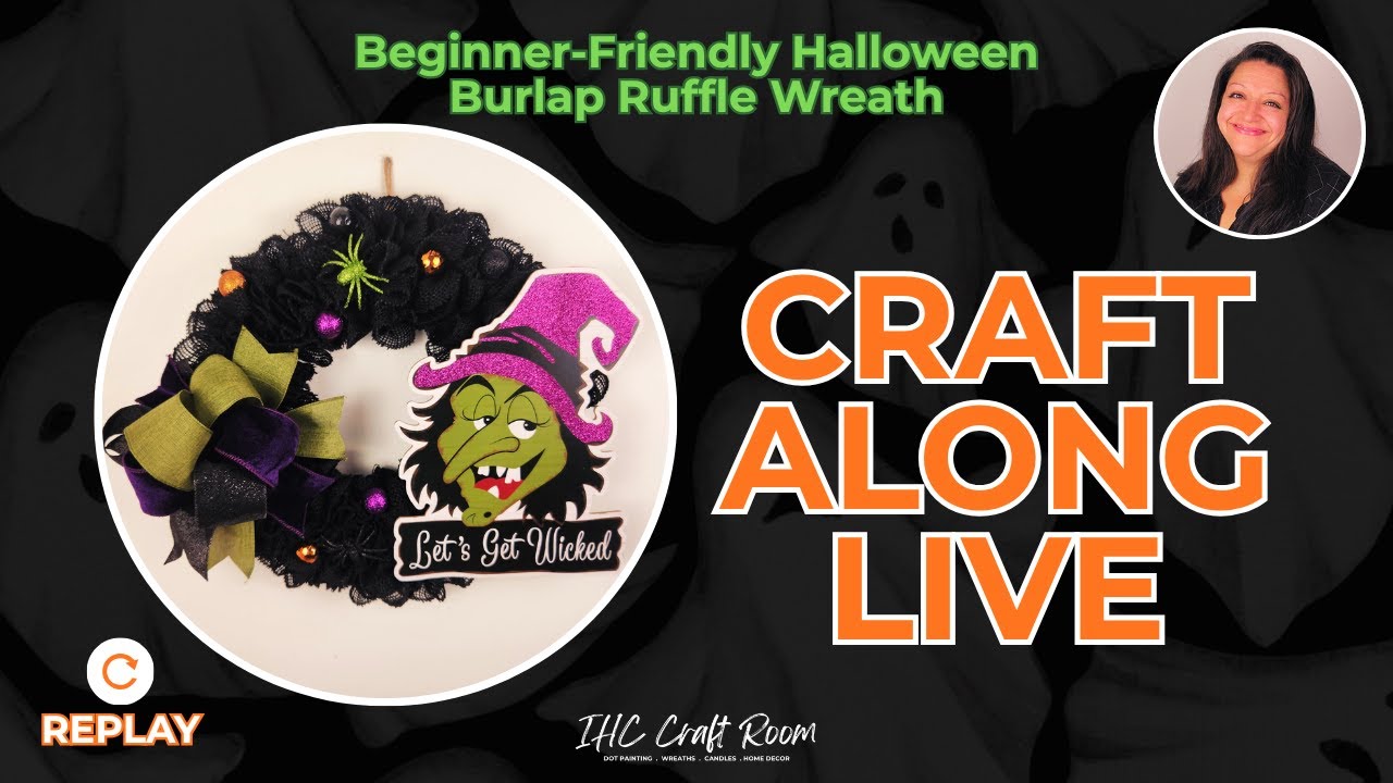 Halloween Burlap Ruffle Wreath | Easy DIY for Beginners - YouTube