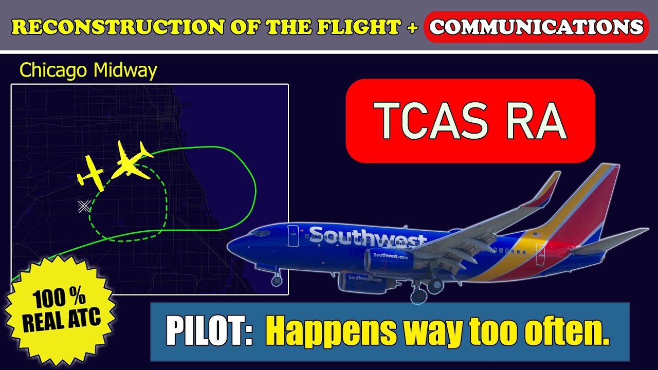TCAS RA on final approach | Southwest Boeing 737-700 | Chicago Midway ...
