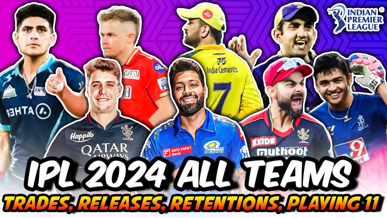 GREEN in RCB vs HARDIK in MI😱 IPL 2024 ALL TEAM SQUAD - YouTube