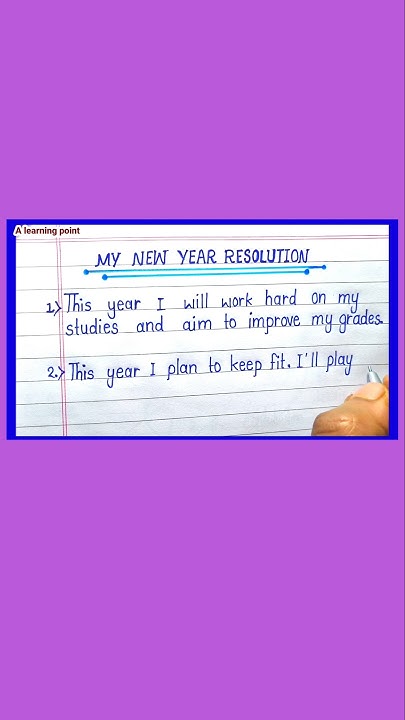 10 Lines essay on my new year resolution | Essay on my new year ...