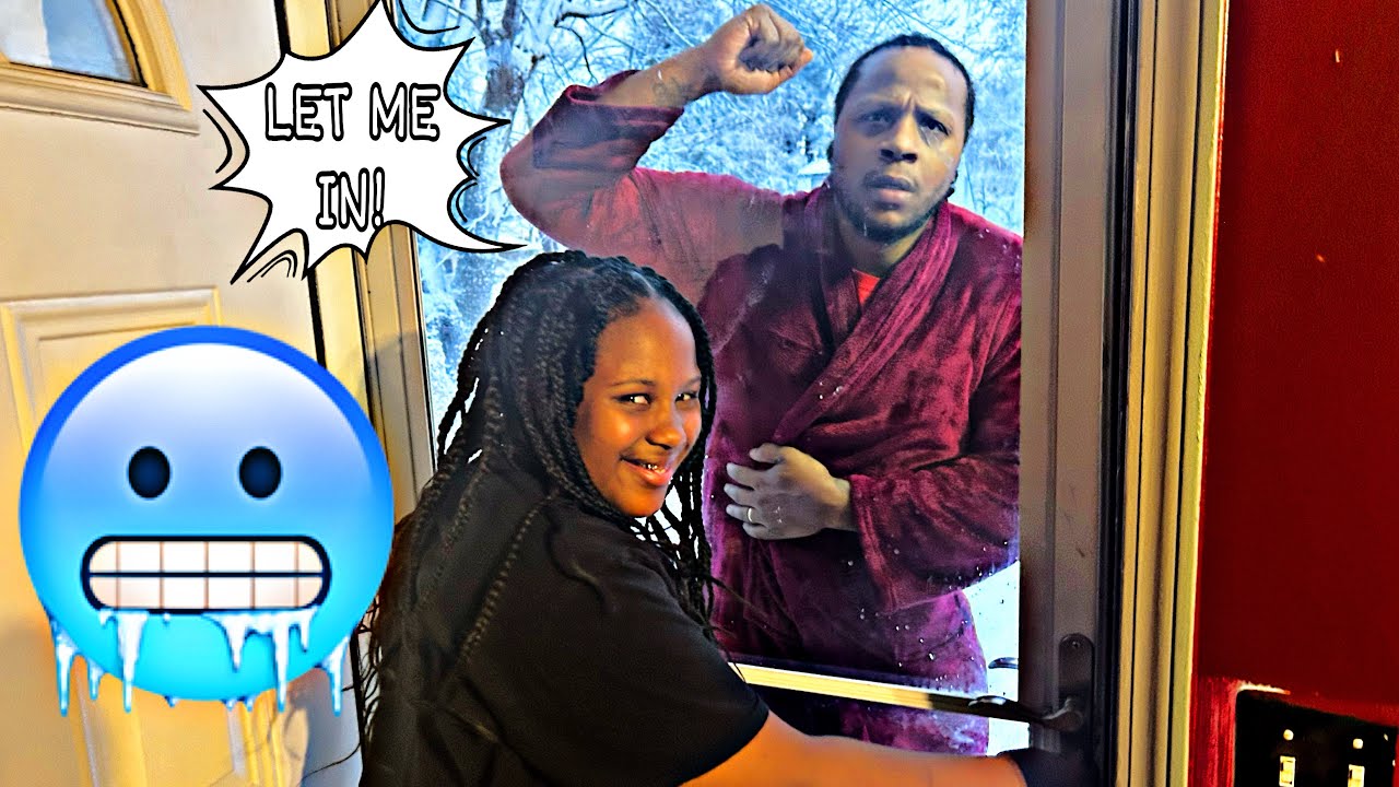 LOCKING MY HUSBAND OUTSIDE IN 9 DEGREE WEATHER PRANK (HILARIOUS) - YouTube