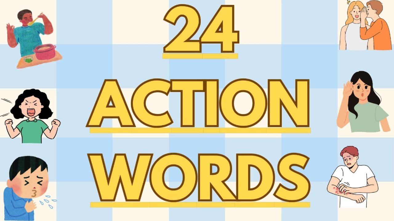 24 Action Words Part 2 | Common Action Verbs In English With Pictures ...
