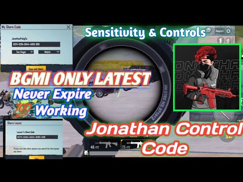 Jonathan BGMI Control Code & Sensitivity Code | 💯 Working | Jonathan ...
