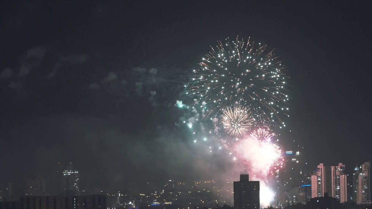 Israel Independence Day - 70 - 2018. 4K Video. Fireworks in Beer-Sheva ...