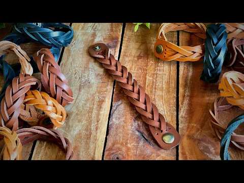 How to Make a Leather MYSTERY BRAID Bracelet | 5 strand Magic Braid Tutorial