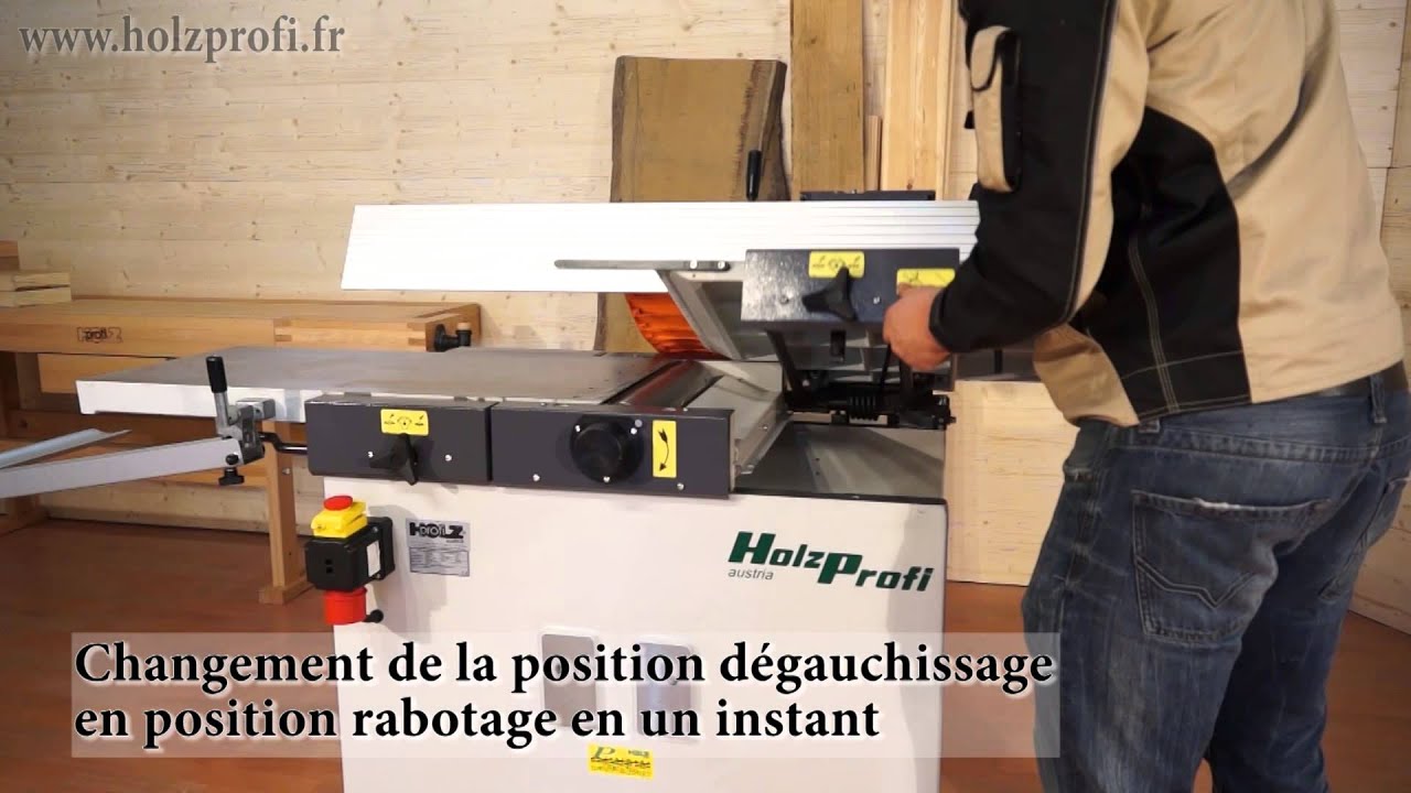 Dégauchissage et rabotage avec la dégauchisseuse raboteuse Holzprofi ...