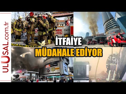 Levent'teki AVM yangınına böyle müdahale edildi