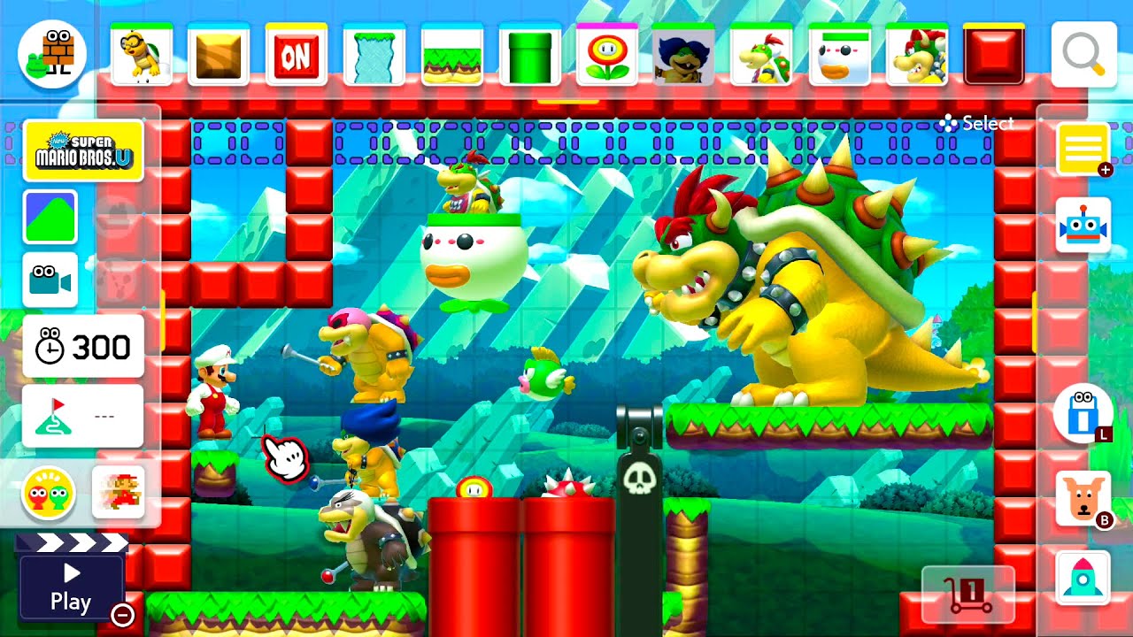 Super Mario Maker 2 - All Bosses Course Maker 2 Players (MEGA HARD ...