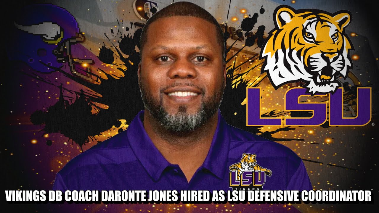 Vikings DB Coach Daronte Jones Hired as LSU Defensive Coordinator - YouTube