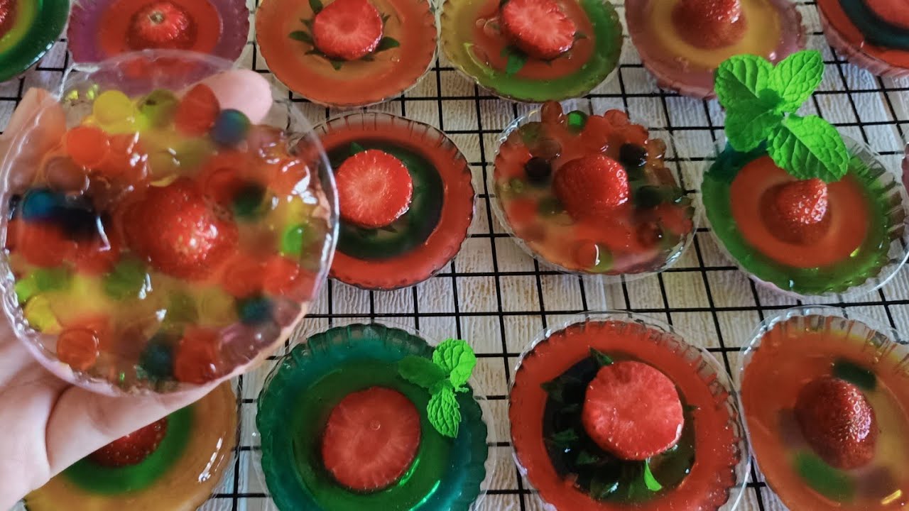 Puding strawberry ! Puding srawberry susu nutrijell - YouTube