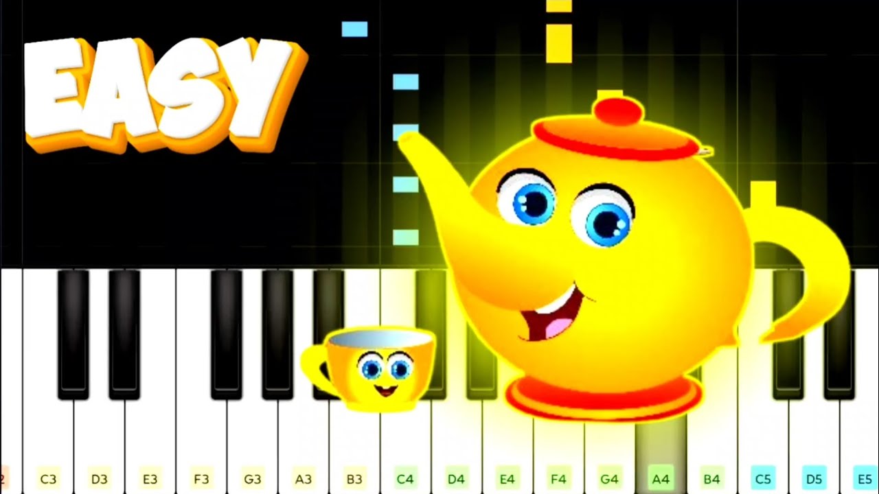 I Am A Little Teapot - Easy Piano Tutorial Cover By Piano Fisher ...