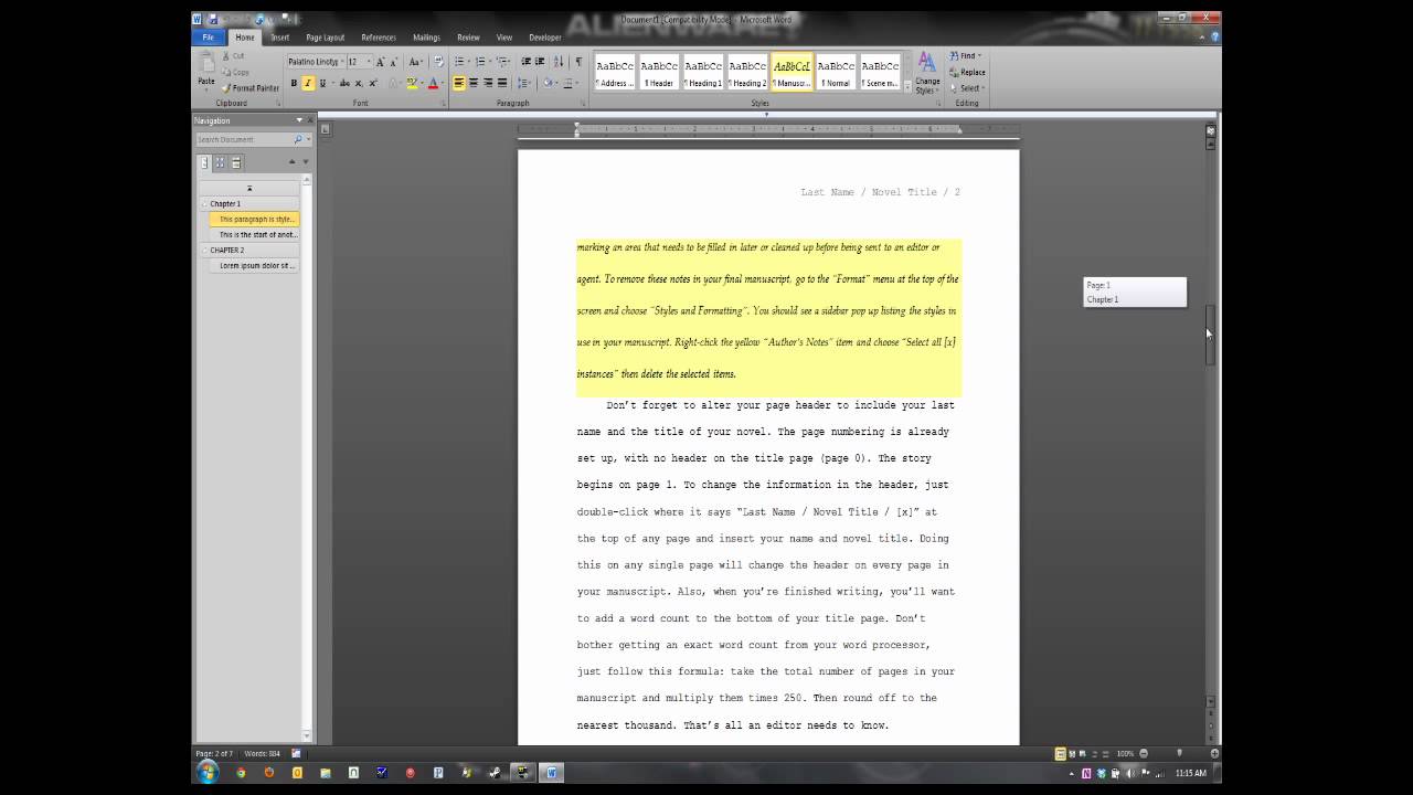 Novel Manuscript_Template_Tutorial.mov - YouTube