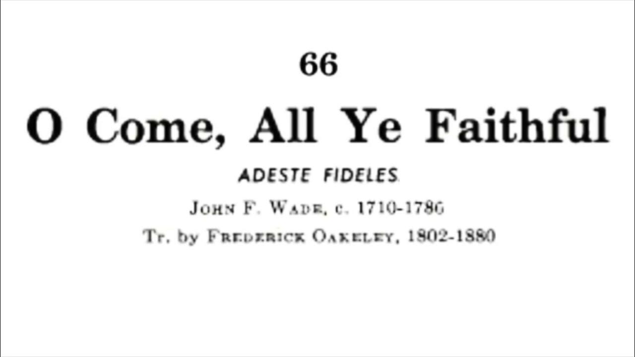 O Come, All Ye Faithful - Soprano - YouTube