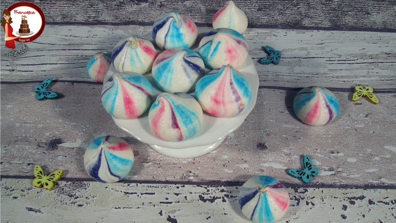 Ricetta Meringhe Colorate | Francesca Sugar Art - YouTube
