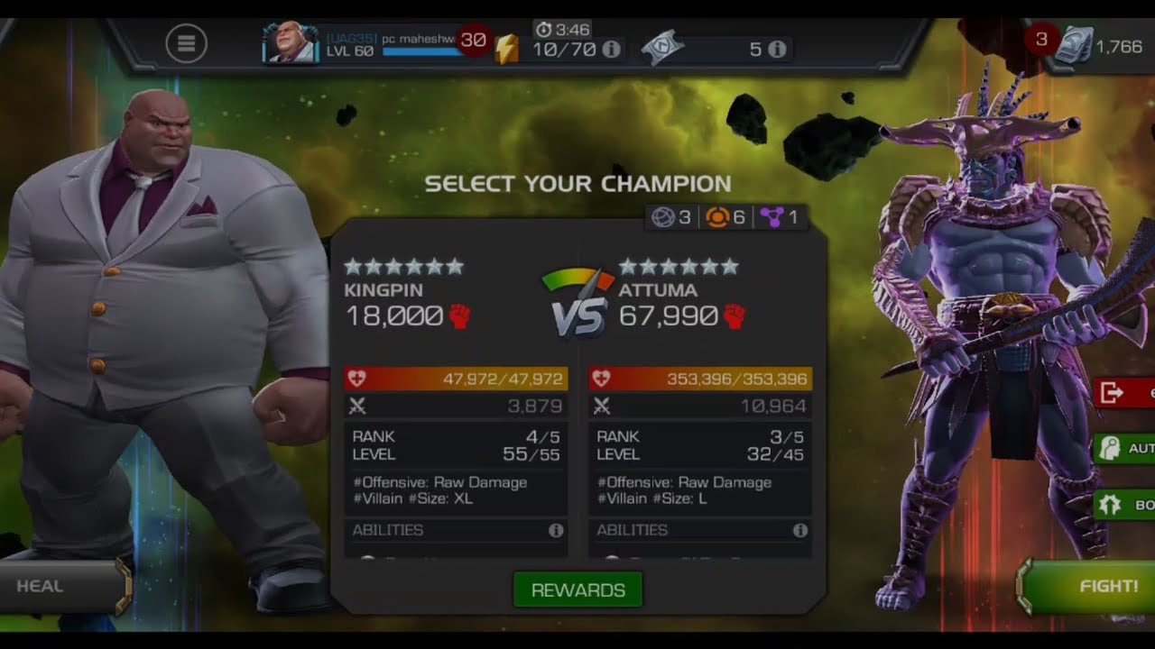 HOW TO DEFEAT ATTUMA MCOC . (CAVALIER DIFFICULTY) MARVEL CONTEST OF ...