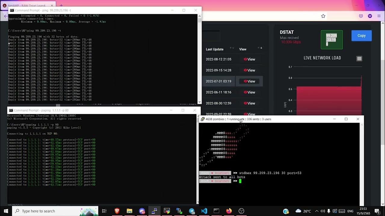 Botnet C2 Vs Netamp 20 Gbps - YouTube