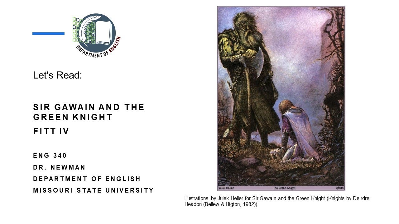 Let's Read Sir Gawain and the Green Knight Fitt 4 - YouTube