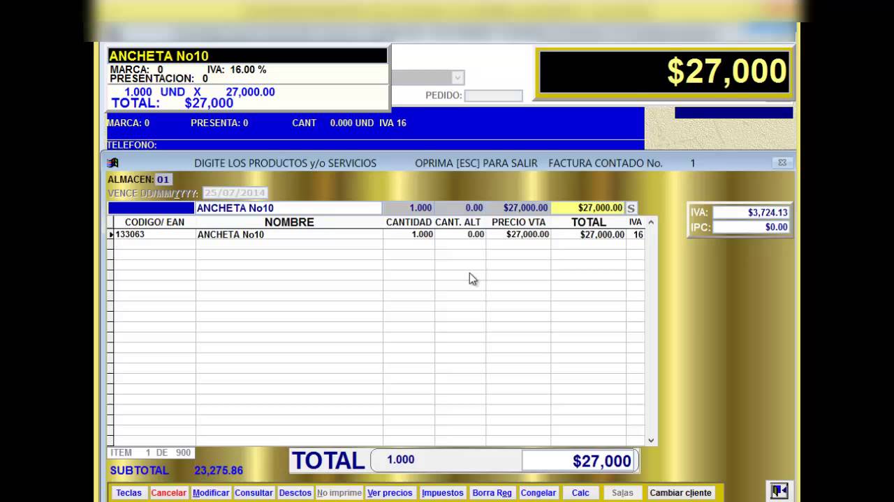 Software Punto de Venta POS Colombia - BKCR.net - YouTube