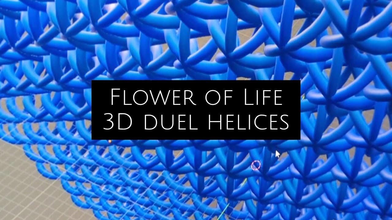 3D Sacred Geometry: Flower of Life Reimagined with Dual Helix Structure ...