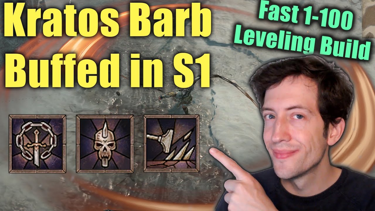 Diablo 4 - Kratos Barb actually BUFFED in Season 1! Fast Barbarian ...