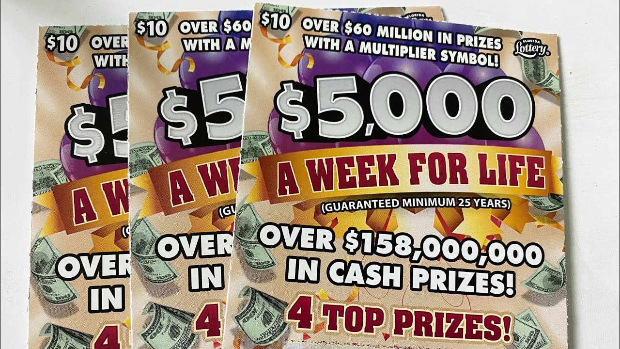 $5,000 a week for life tickets! #floridalottery - YouTube