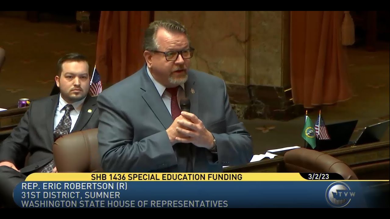 Rep. Eric Robertson speaks in support to fully fund special education ...