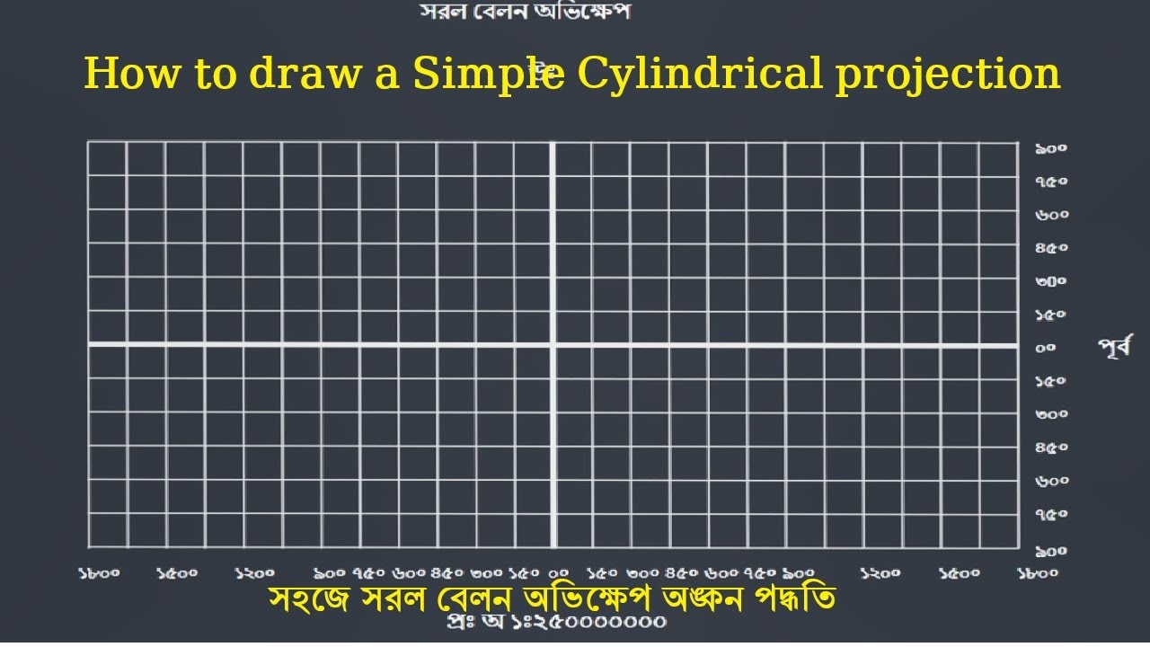 Simple Cylindrical Projection/Honors 2nd year / ভূগোল ব্যবহারিক।জাতীয় ...