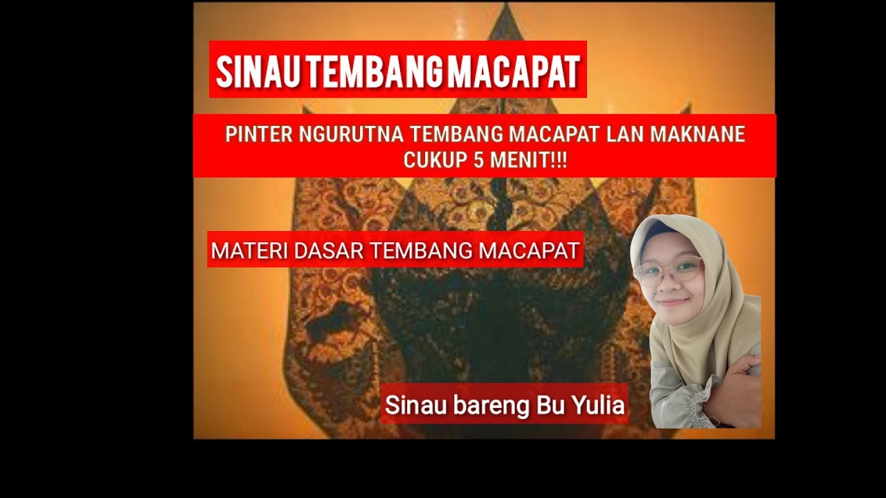 SINAU TEMBANG MACAPAT (Bersama Bu Yulia) - YouTube