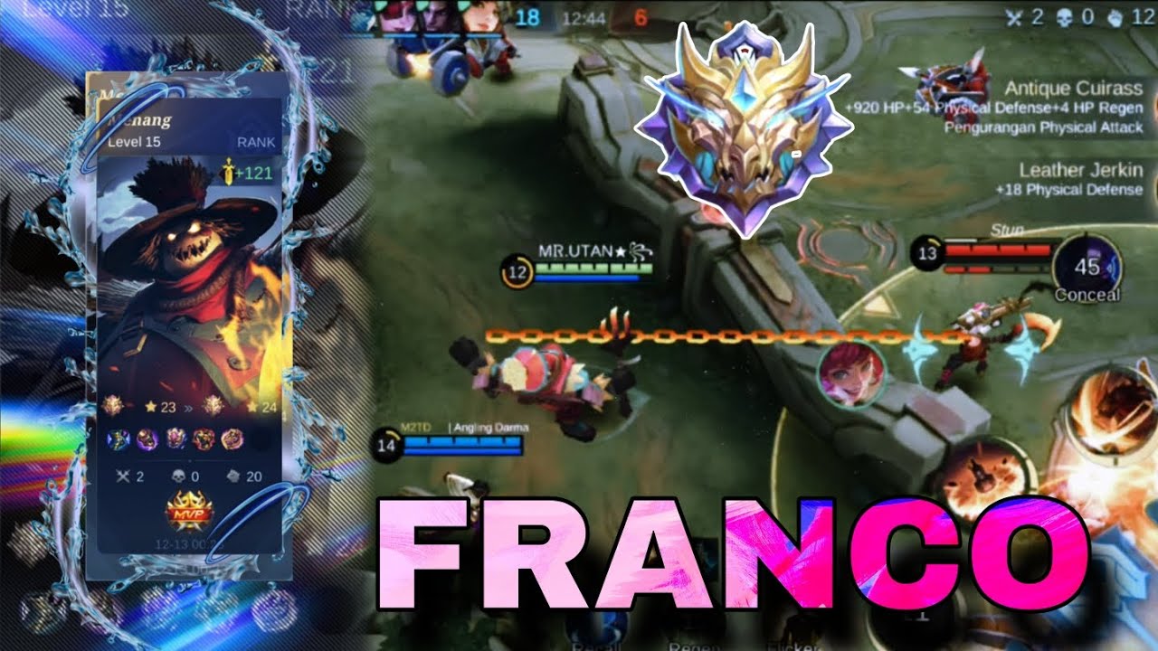 NEW BUILD FRANCO TERSAKIT 2023 - BUILD FRANCO DAMAGE MOBILE LEGENDS ...