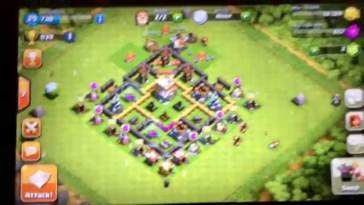 Coc town hall 6 best base strategy - YouTube