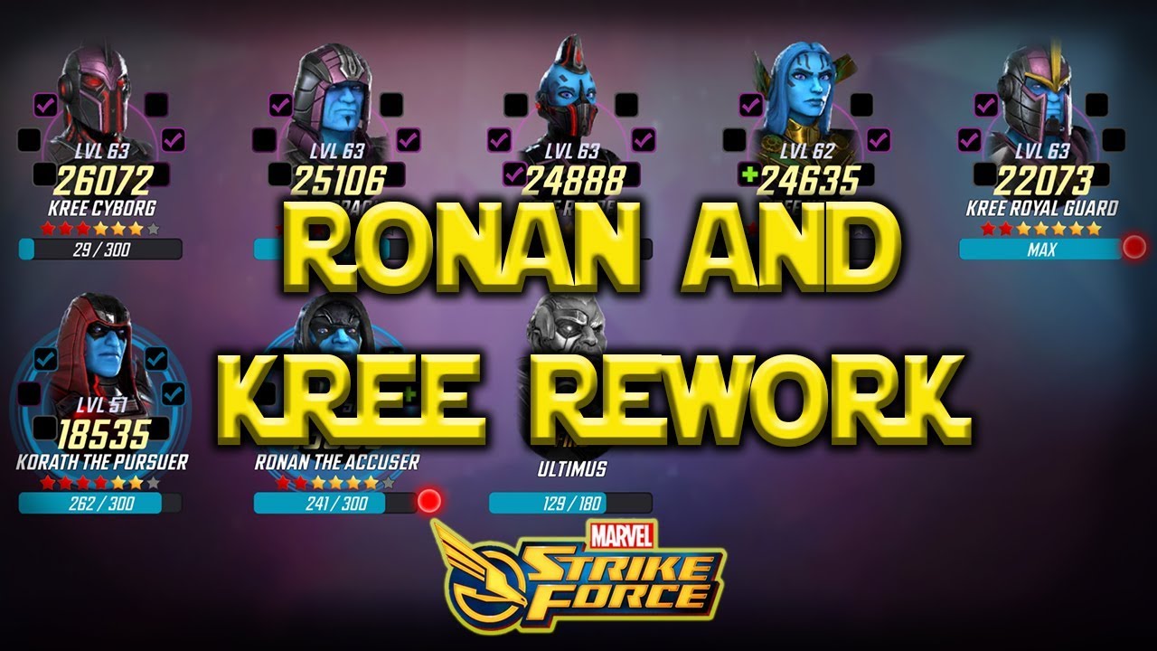 Ronan & Kree Rework - Marvel Strike Force - MSF - YouTube