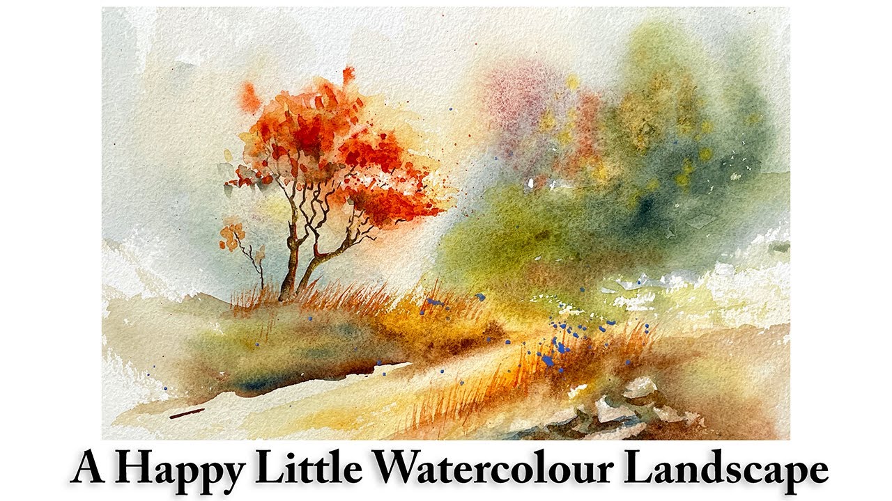 A Colourful Spontaneous Watercolour Landscape in Loose Style | Painting ...