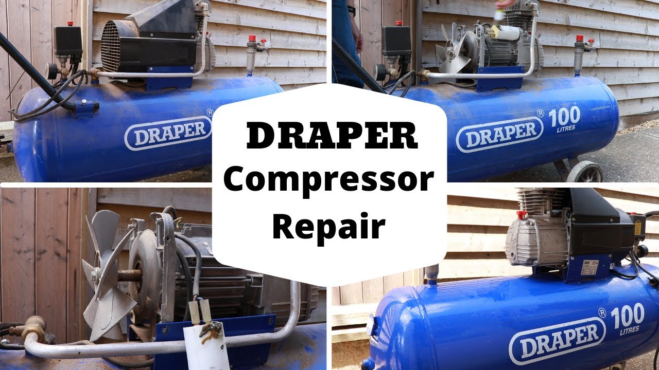 Draper Air Compressor Repair and Quick Wash - Capacitor replacement ...