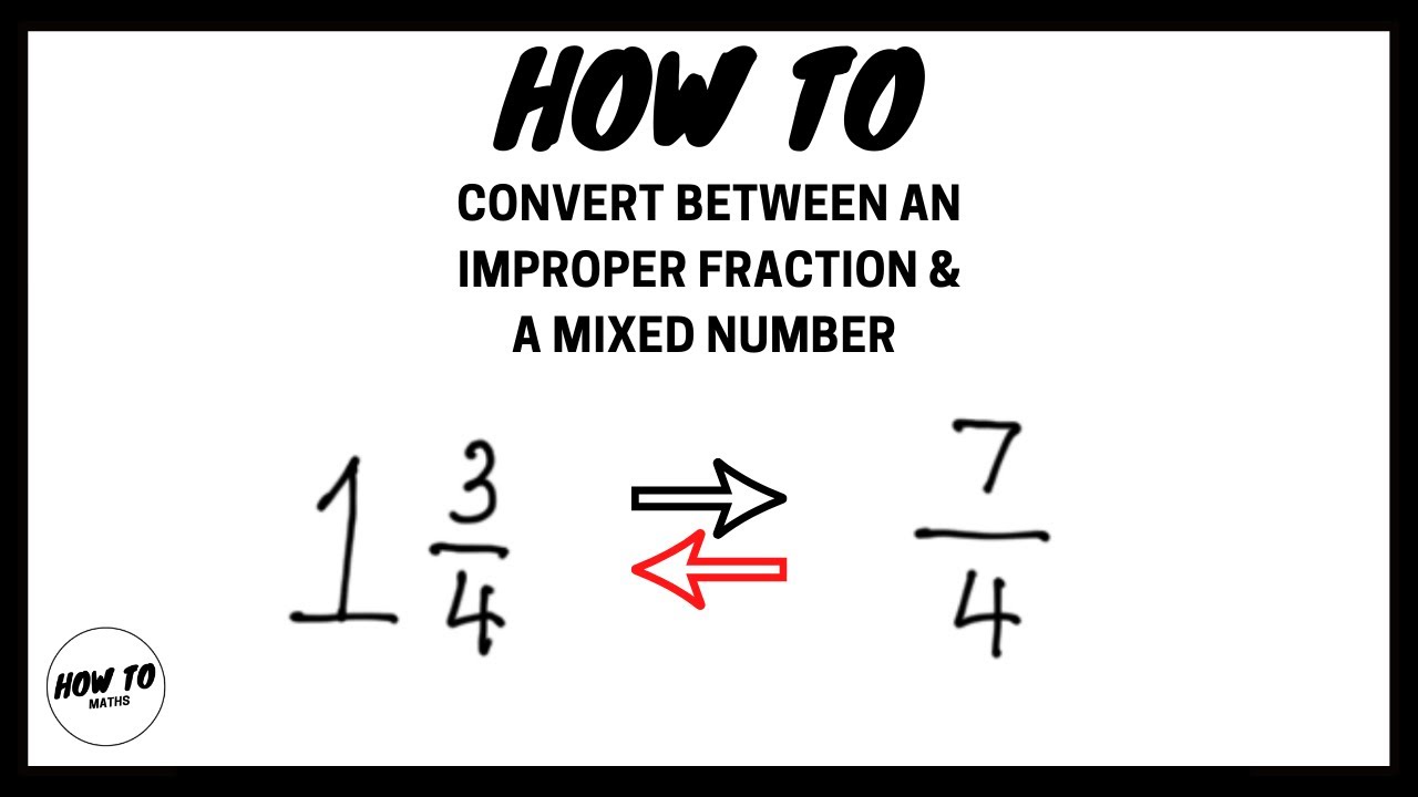 How To Convert Between An Improper Fraction And A Mixed Number YouTube
