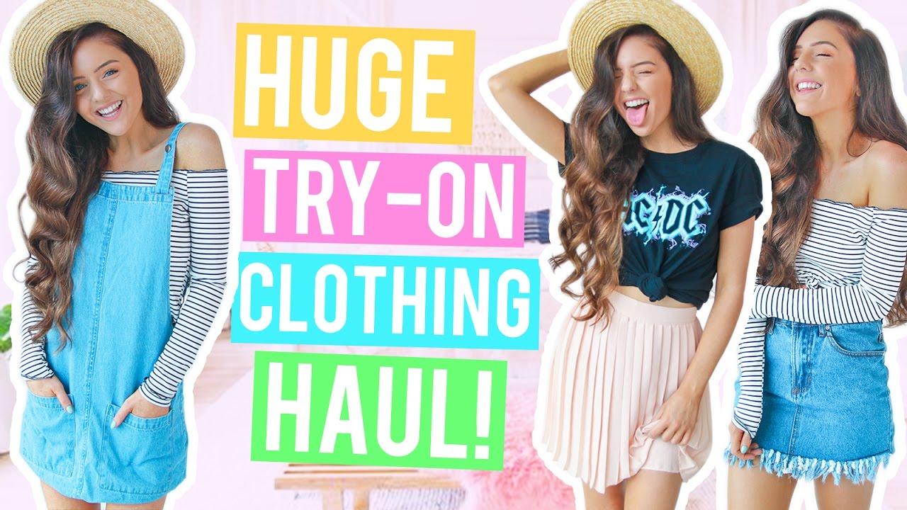 HUGE TRY ON Clothing Haul 2017! Affordable + Cute Clothes! Boohoo Haul ...