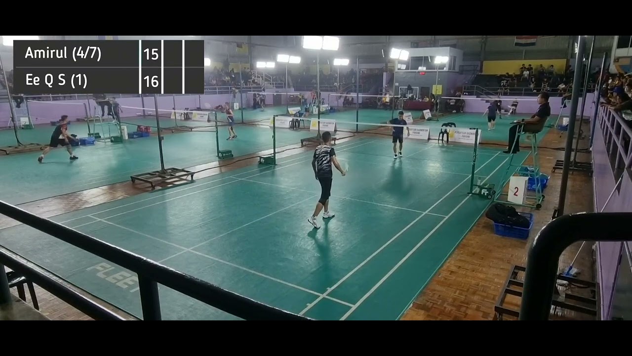 Amirul Akmal Vs Ee Quan Sheng (Nice Angle) Pahang Closed Badminton ...